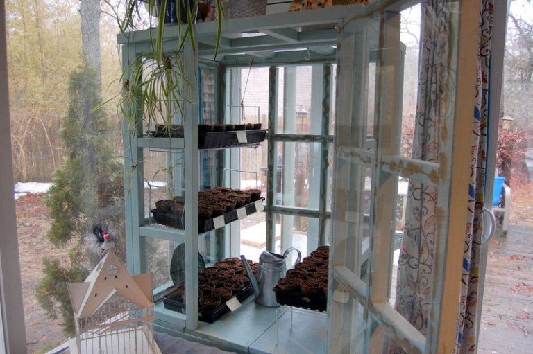Recycle Old Picture Frames for an Indoor Greenhouse
